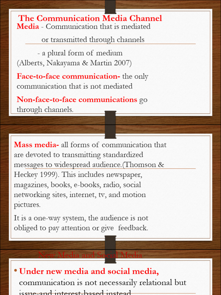 Comm.-Media-Channel-7 | PDF | Mass Media | Communication