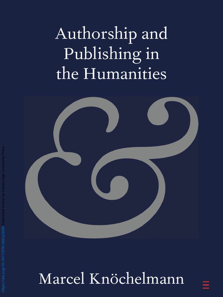 Authorship and Publishing in The Humanities | PDF | Humanities | Publishing