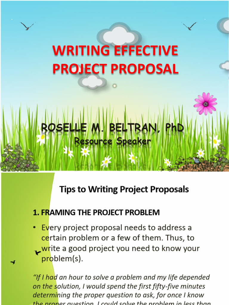 Writing Effective Project Proposal | PDF | Evidence | Risk