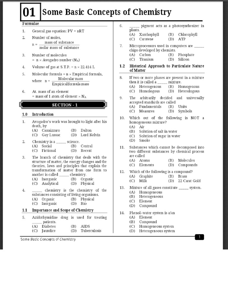 Some Basic Concepts of Chemistry 3 | PDF