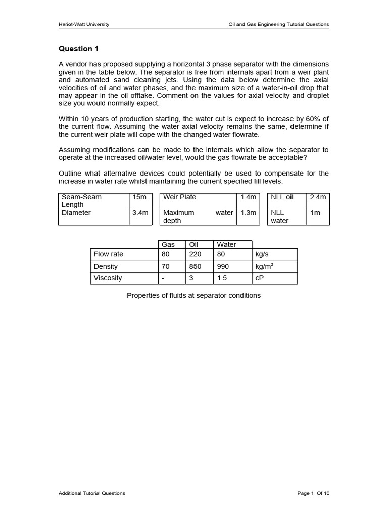 Additional Tutorial Questions | PDF | Gases | Fluid Dynamics