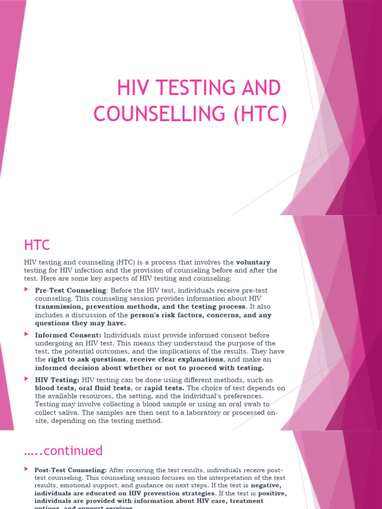 Hiv Testing and Counselling (HTC) | PDF | Diagnosis Of Hiv/Aids ...
