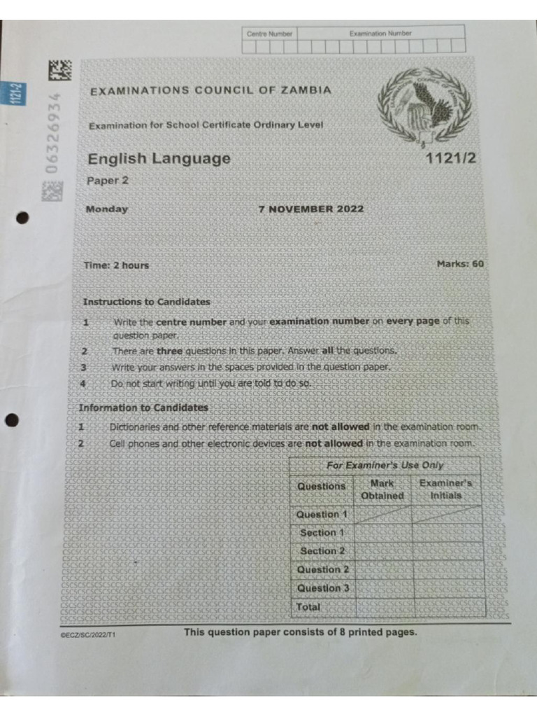 English Paper 2022 Internal-1!1!114131 | PDF