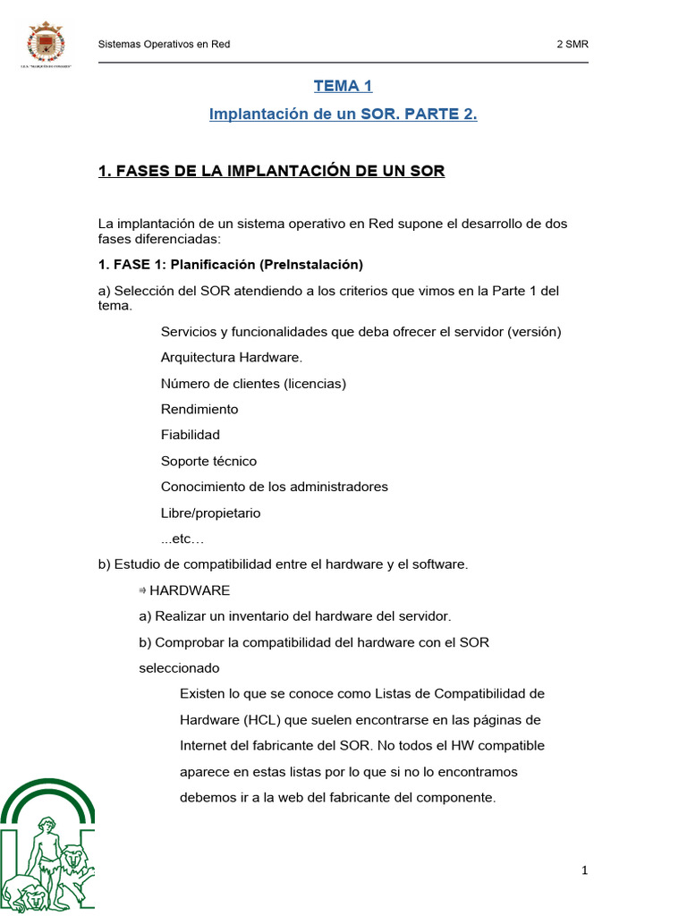 Sor - Ud1 Implantación Sor Parte2 | PDF | Archivo de computadora | Arranque