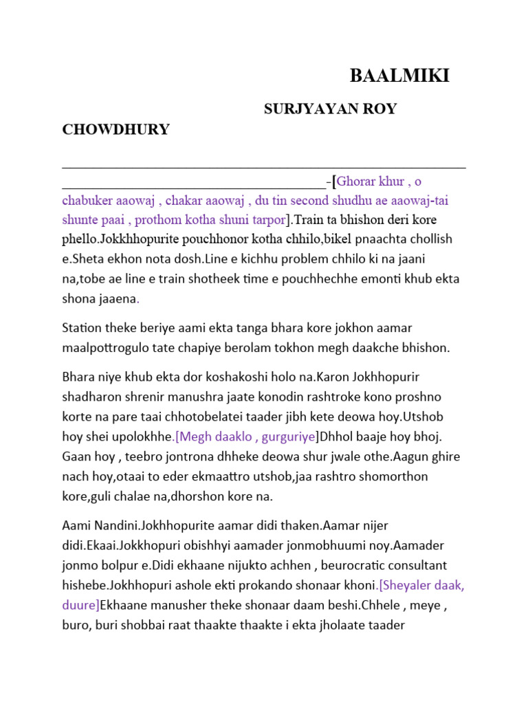 BAALMIKI (FINAL DRAFT) | PDF