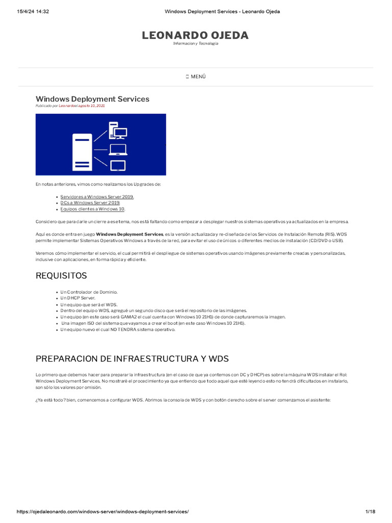 Windows Deployment Services Leonardo Ojeda Pdf Ciencias De La Computación Informática