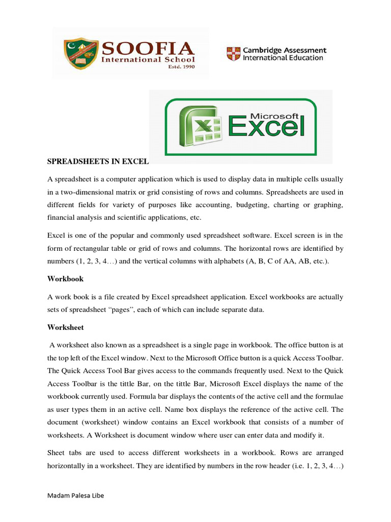 Summary of Spreadsheet | Download Free PDF | Spreadsheet | Microsoft Excel