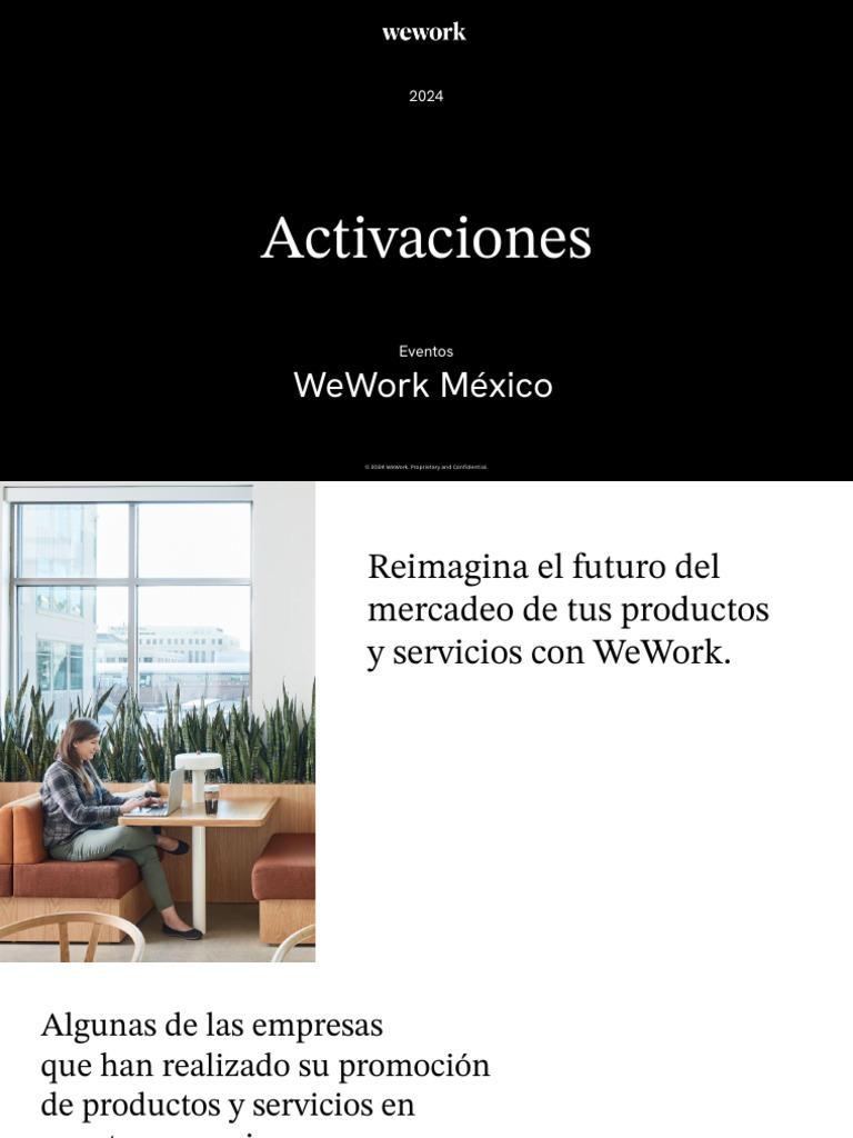 Activa tu Marca en WeWork México | PDF | Promoción y comunicaciones de marketing | Business