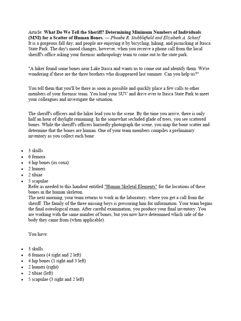 The Human Skeleton Assignment | Download Free PDF | Musculoskeletal ...