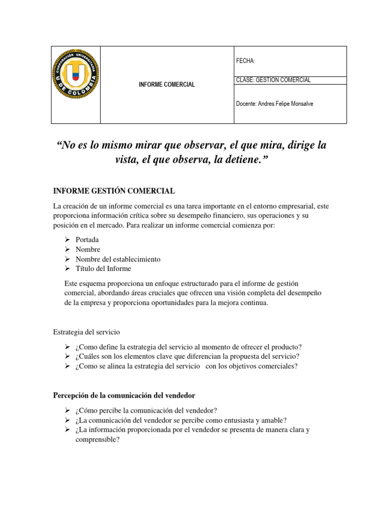 Informe Comercial | Descargar gratis PDF | Business | Negocios económicos