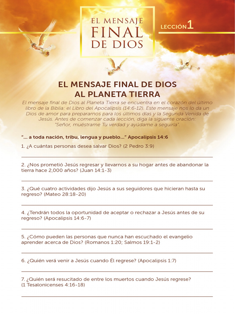 60d0add6bd1bfe21b8f08333_Leccion 1 | PDF | Jesús | Libro de revelación