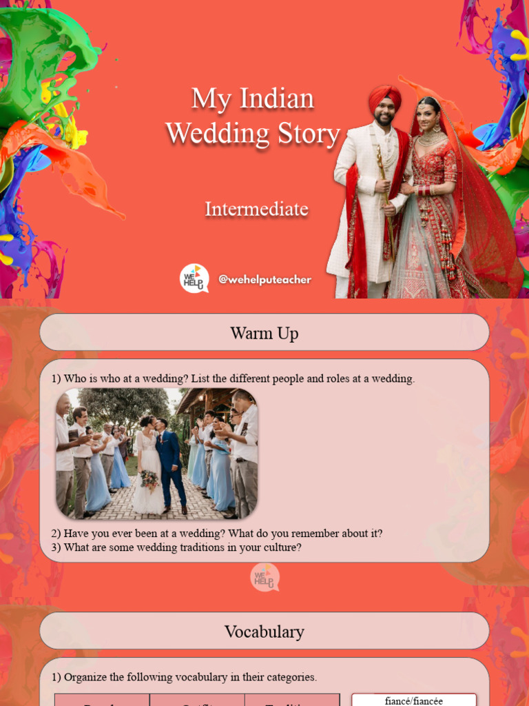 Intermediate - My Indian Wedding Story | PDF | Wedding | Bride
