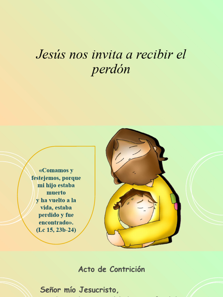 22 Jesús Nos Invita a Recibir El Perdón Niños (2) | PDF | Jesús | Amor