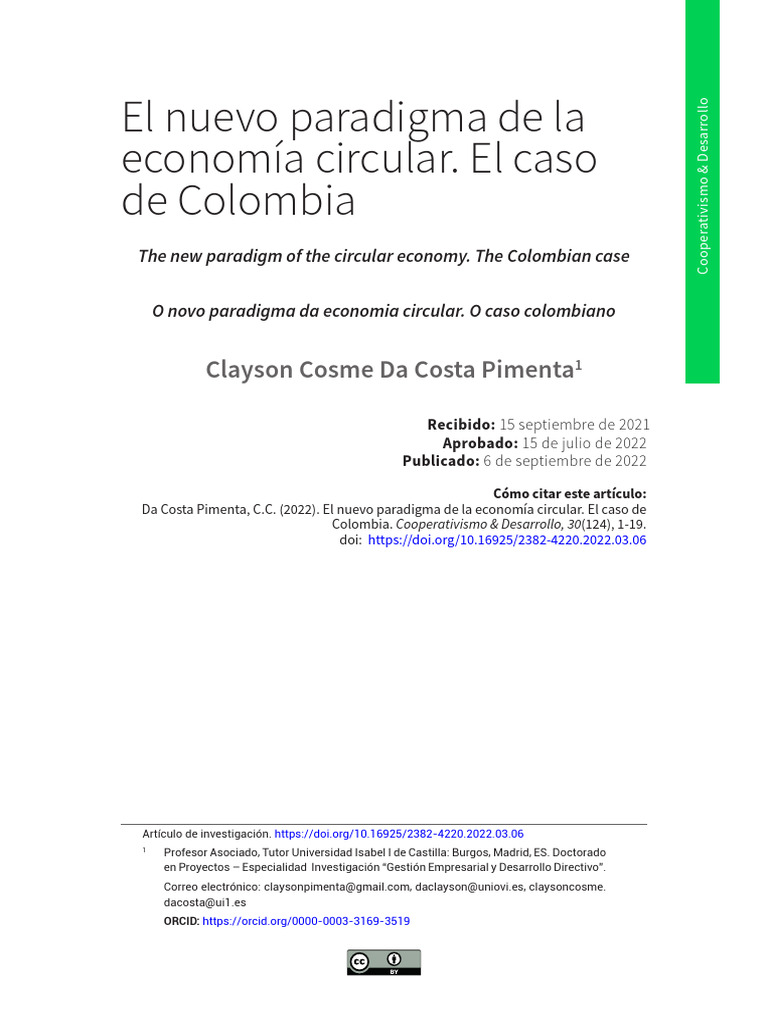 Economía Circular en Colombia: Avances y Retos | PDF | Residuos | Colombia