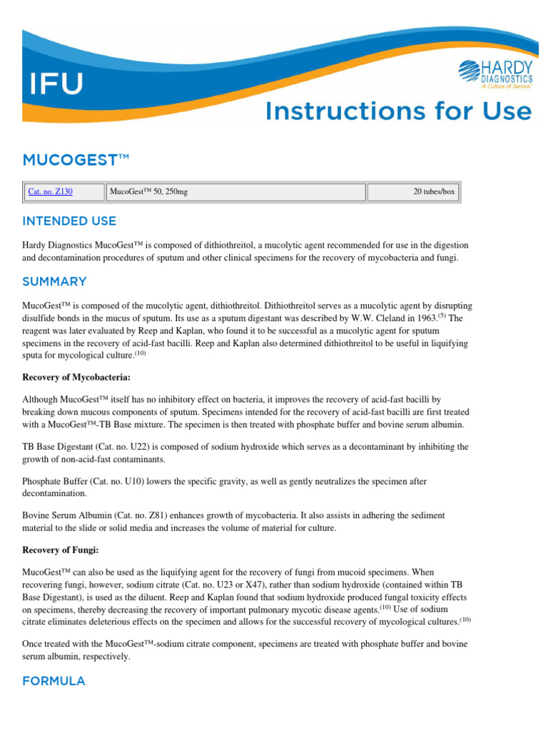 Muco Gest | Download Free PDF | Infection | Tuberculosis