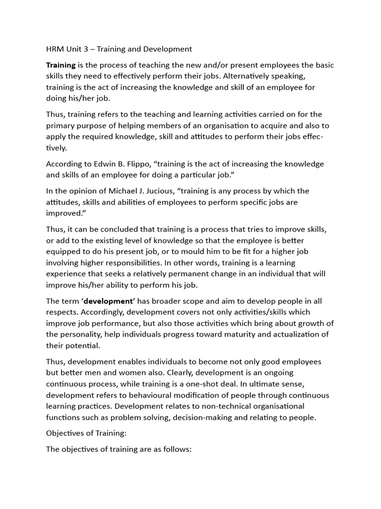 HRM Unit 3 | PDF | Mentorship | Performance Indicator