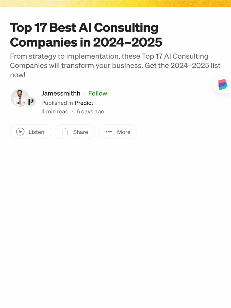 17 best ai consulting companies | PDF