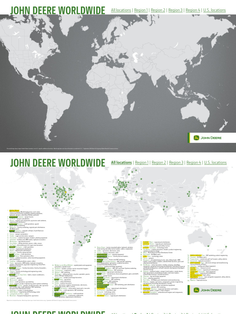 JD World Locations | PDF | Agricultural Machinery