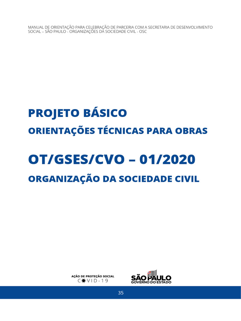 Manual Osc - Projeto Básico - Ot-Gses-Cvo - 01.2020 | PDF
