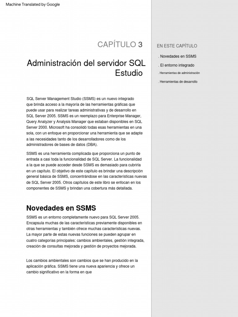 SSMS | PDF | Servidor SQL de Microsoft | SQL