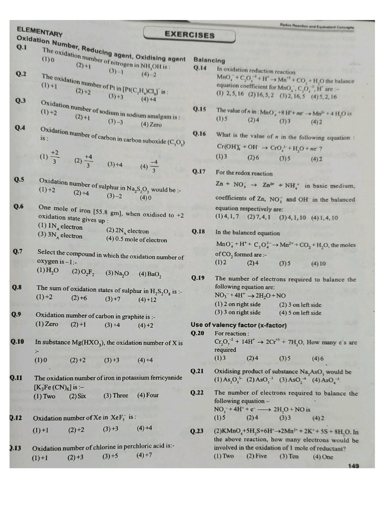 Redox Assignment | PDF