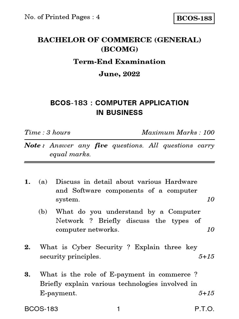 Bcos 183 | PDF | Computing | Computer Science