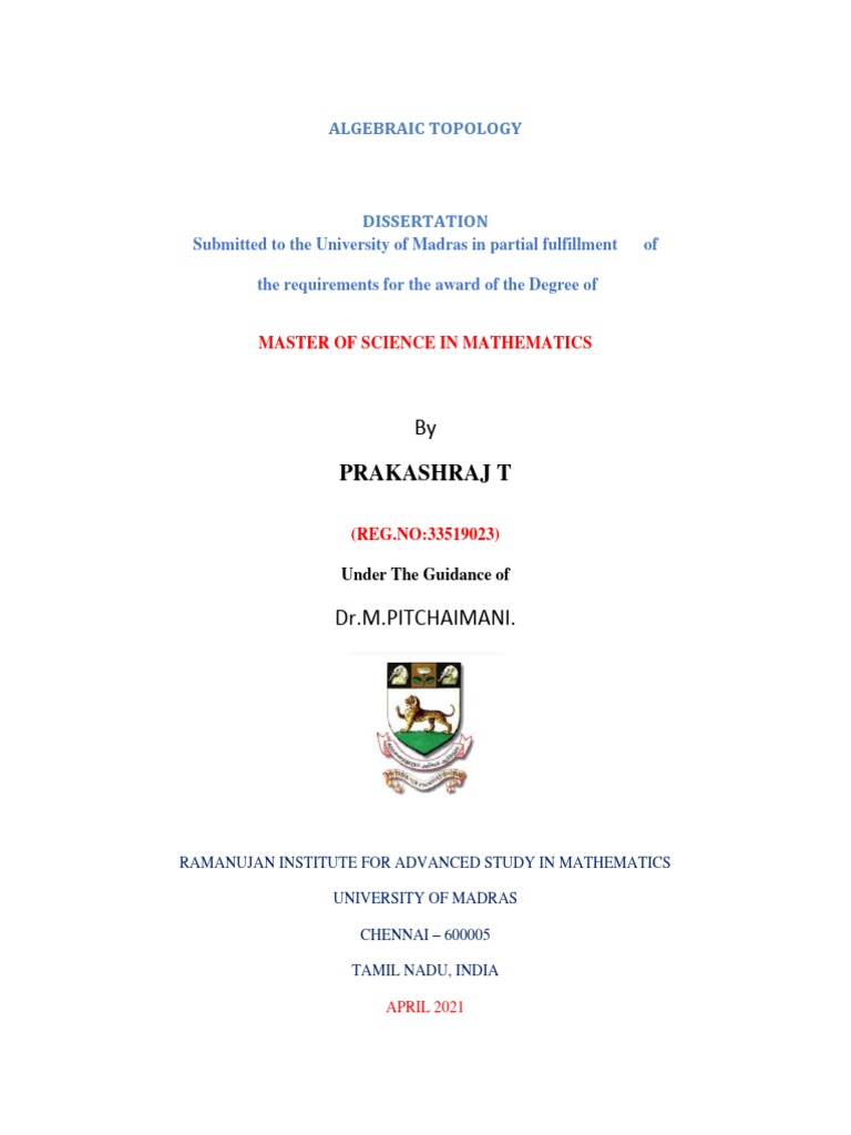 Alg Top Project | PDF | Group (Mathematics) | Algebra
