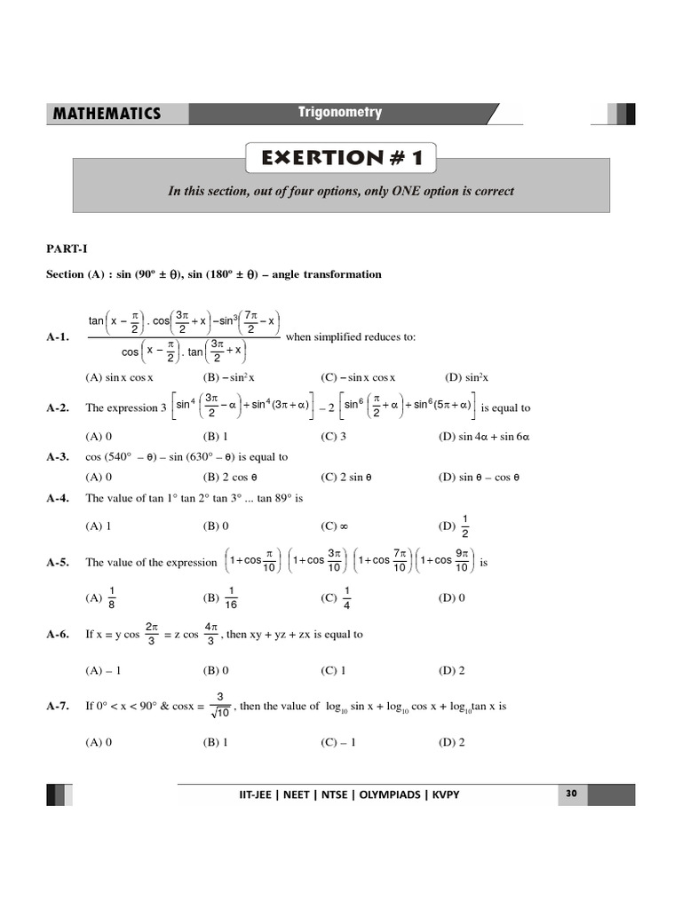 Trigonometry Assignment | Download Free PDF | Trigonometry ... Trigonometry Assignment | Download Free PDF | Trigonometry ...