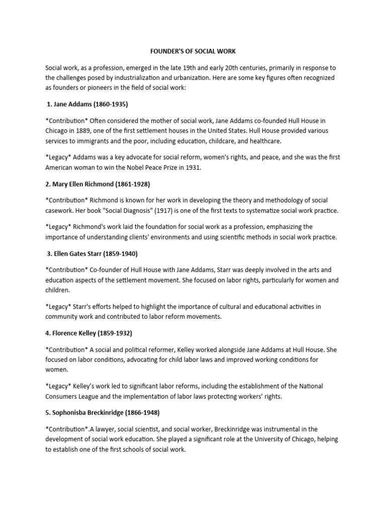 History of Social Work | PDF | Social Work | Welfare