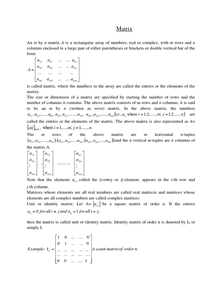 Matrix STD Copy 1 | PDF | Eigenvalues And Eigenvectors | Matrix (Mathematics)