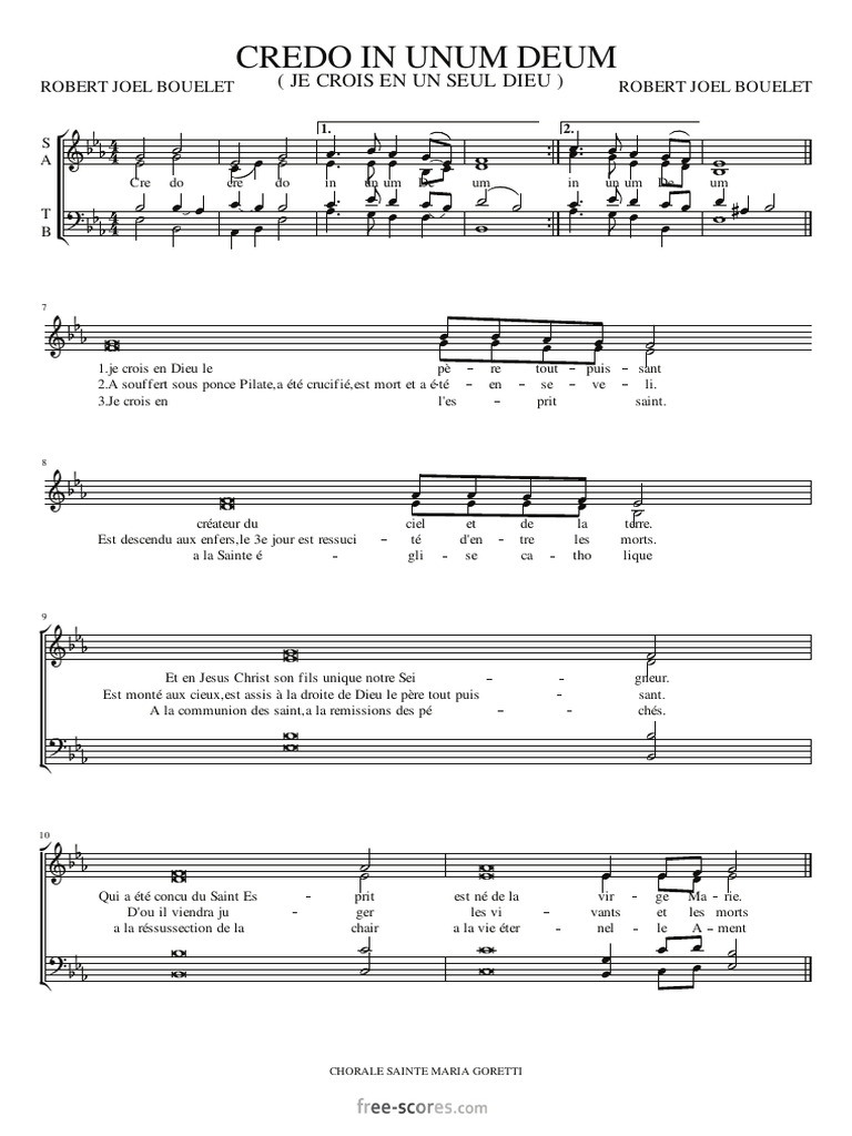Credo in Unum Deum Sheet Music | PDF