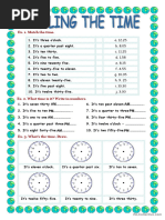 Telling Time Exercises Worksheet | PDF