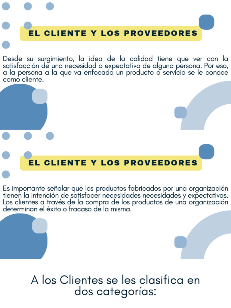 Calidad: Satisfacción del Cliente y Empresa | PDF | Calidad (comercial ...