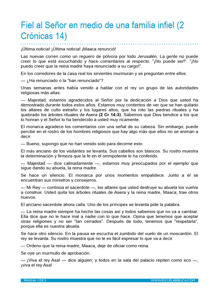 Fiel Al Senor en Medio de Una Familia Infiel | PDF | Oración | Dios