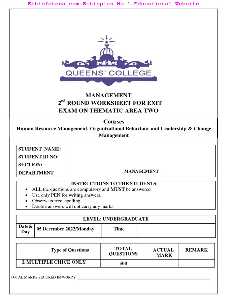 Human Resource Management, Organizational Behaviour and Leadership ...