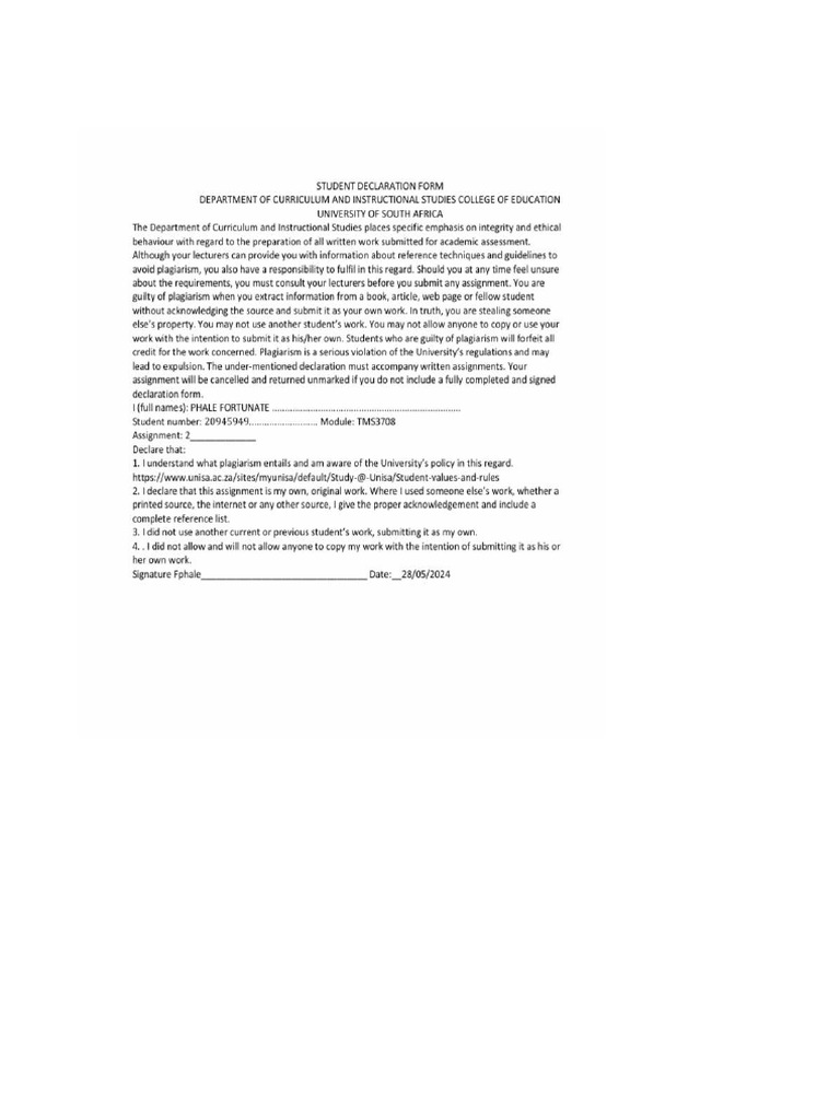 Fortu TMS Assignment | PDF | Learning | Inquiry Based Learning