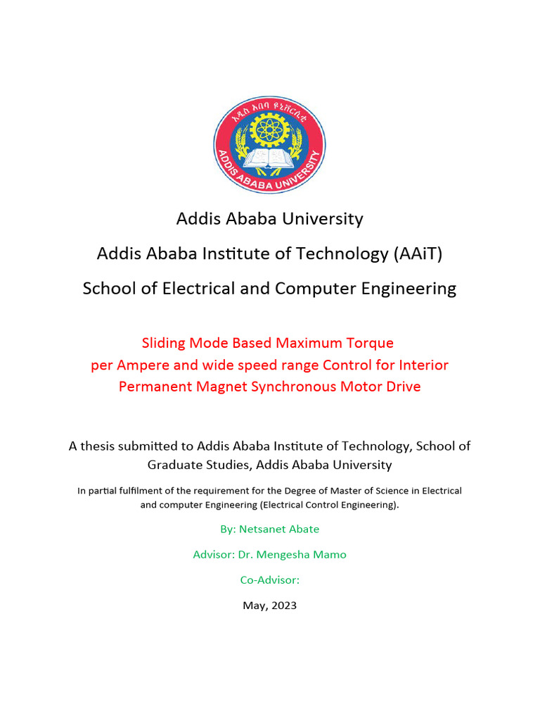 Edited Netsanet's MSC Paper Addis Ababa University | PDF | Electric ...