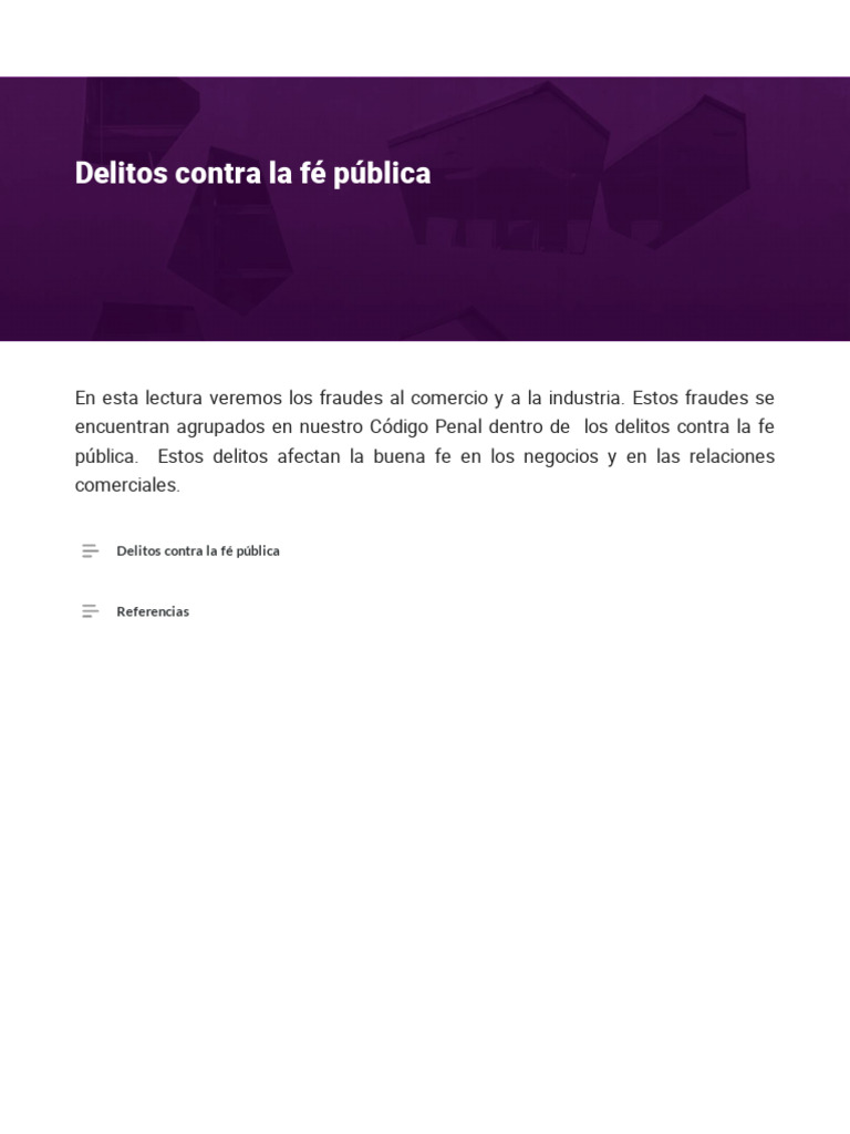 Delitos Contra La Fe Pública | Descargar gratis PDF | Intención (Derecho Penal) | Mercado (economía)
