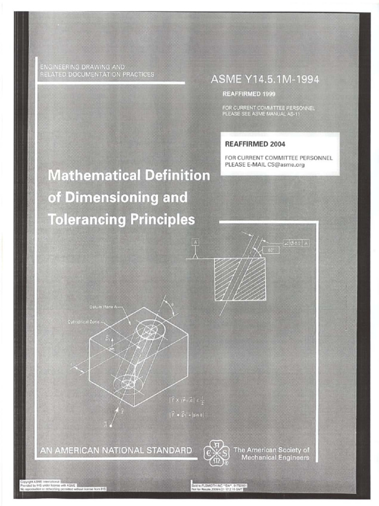 Asme Y14.5.1m-1994r2004 | PDF