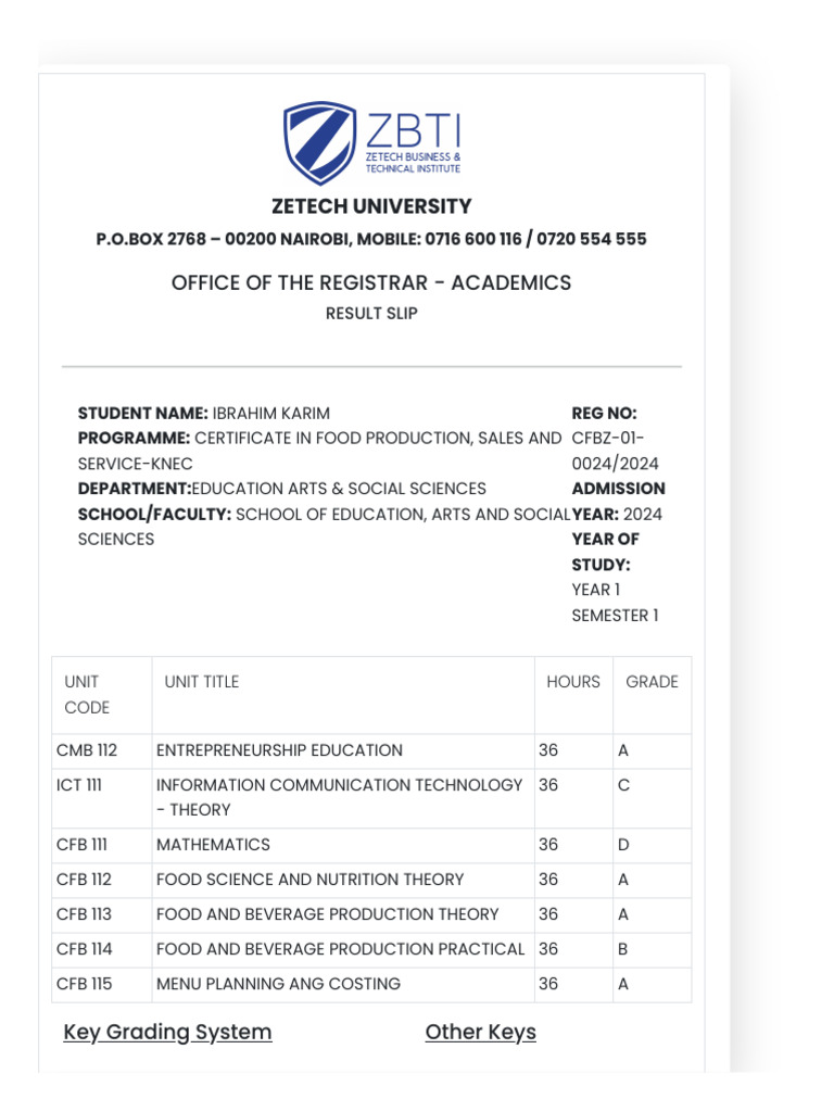 Zetech University Pdf