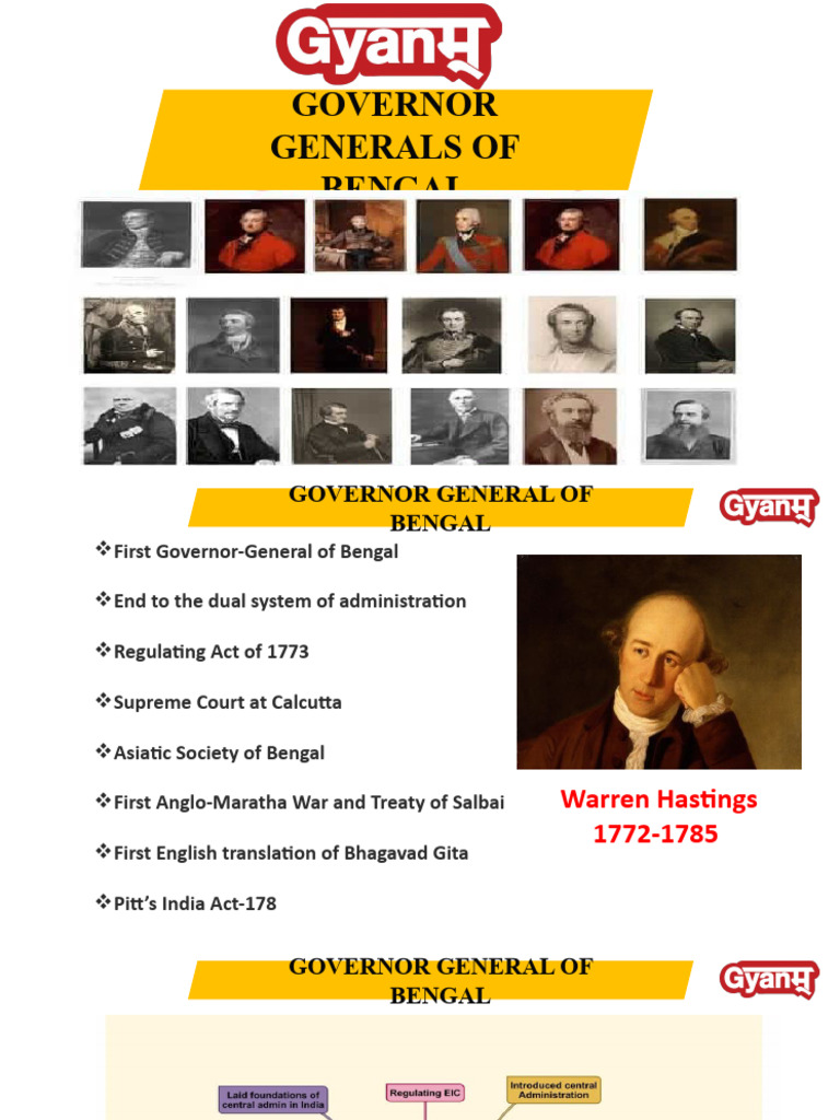 Governor Genrals of Bengal | PDF | Indian Rebellion Of 1857 | Colonial ...