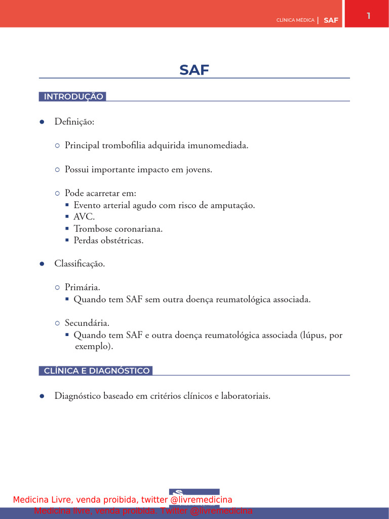16 - Saf | PDF | Especialidades médicas | Ciências da Saúde