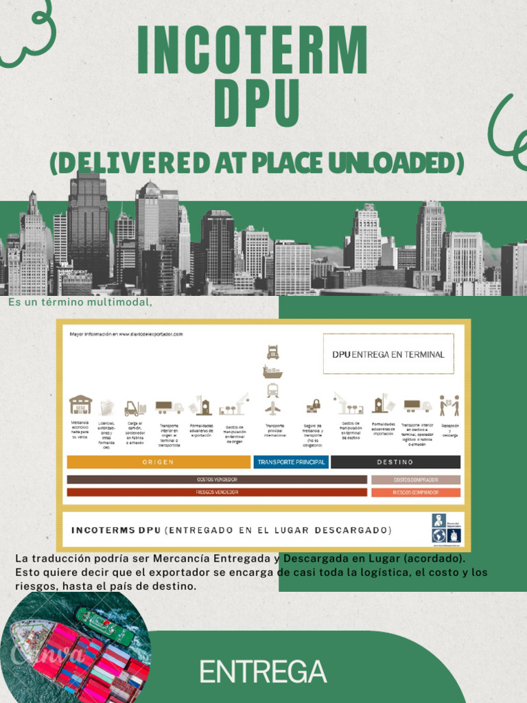 Incoterm DPU: (Delivered at Place Unloaded) | PDF | Comercio | Economias