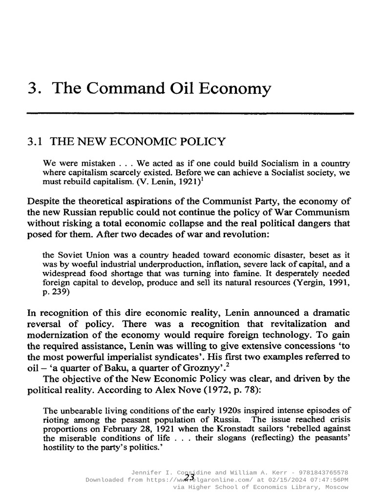 The Command Oil Economy | PDF | Soviet Union | World Politics