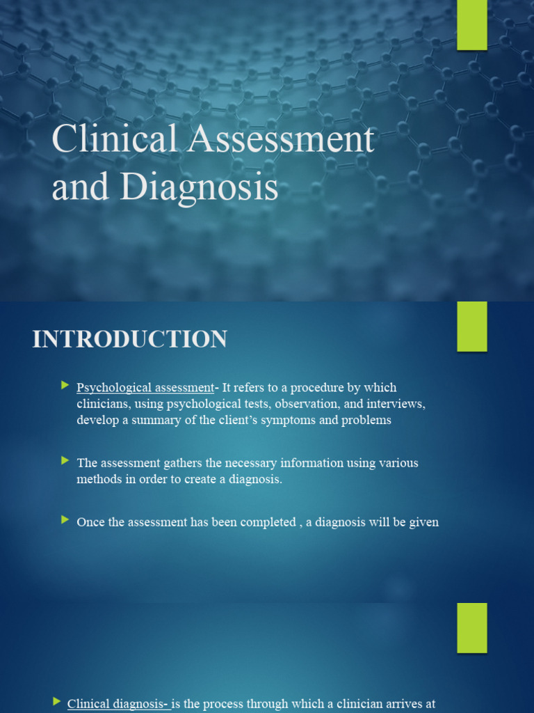 Clinical Assessment and Diagnosis | PDF | Validity (Statistics ...
