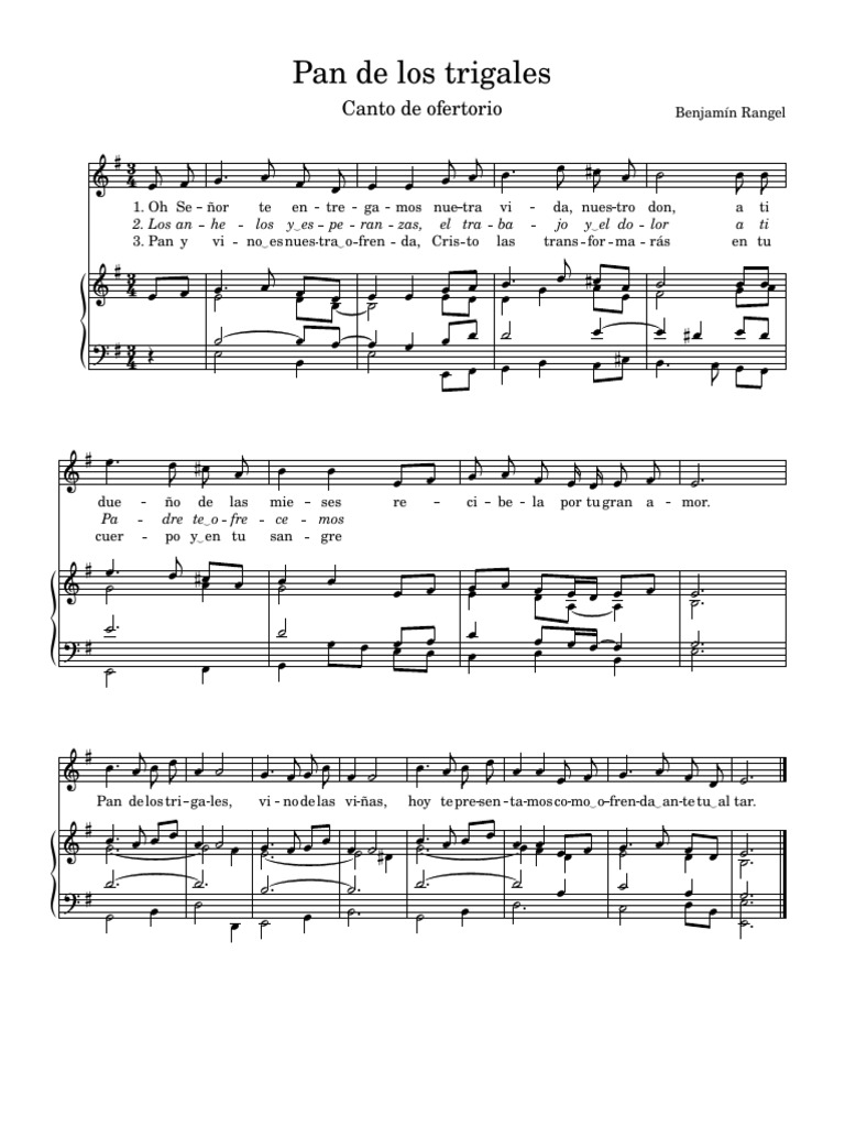 Pan de Los Trigales (Solista y Órgano) | PDF