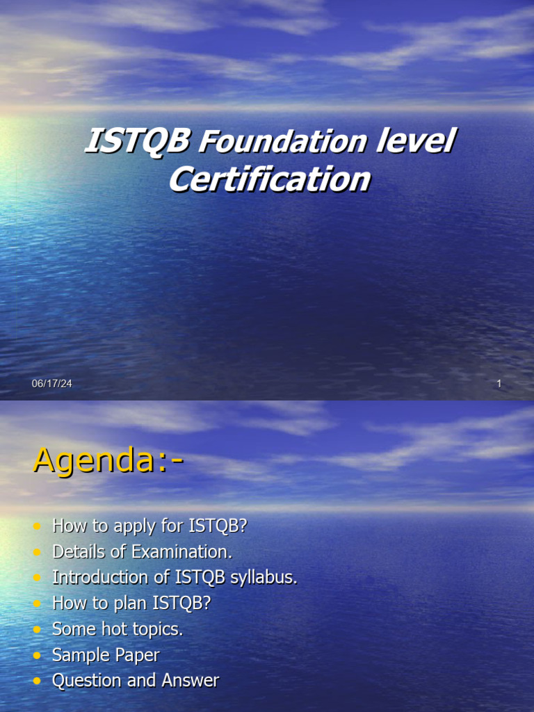 ISTQ Preparation | PDF | Multiple Choice | International Software ...