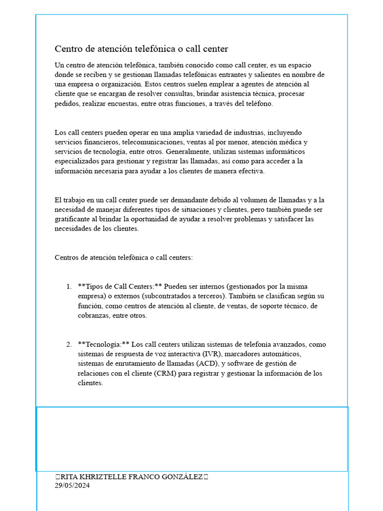 Guía Completa de Call Centers | PDF | Centro de llamadas | Respuesta de Voz Interactiva