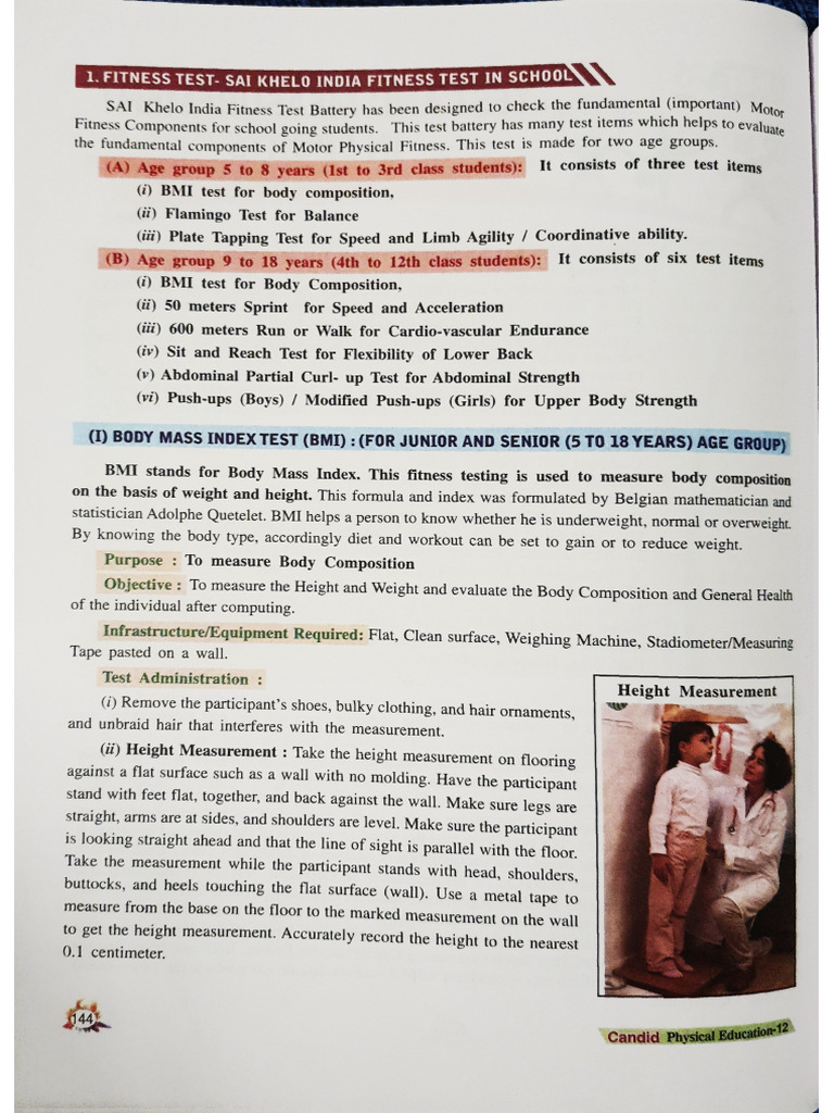 Practical 1 - SAI Khelo India Fitness Test | PDF