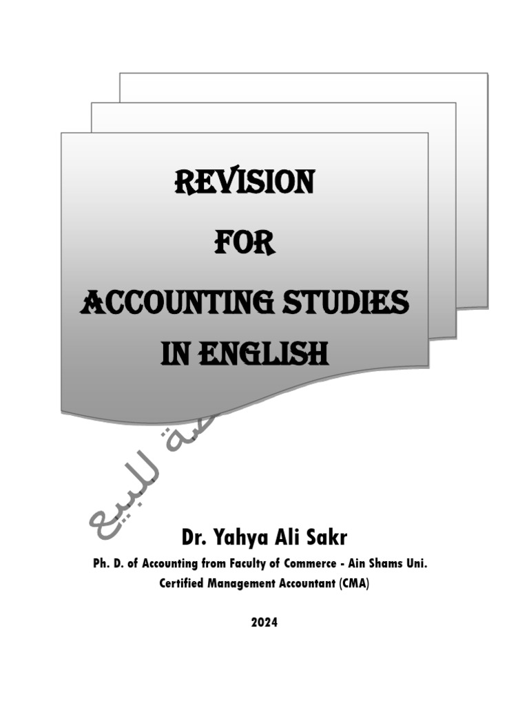 Revision Studies-In-Accounting Yahya | PDF | Business Economics | Business